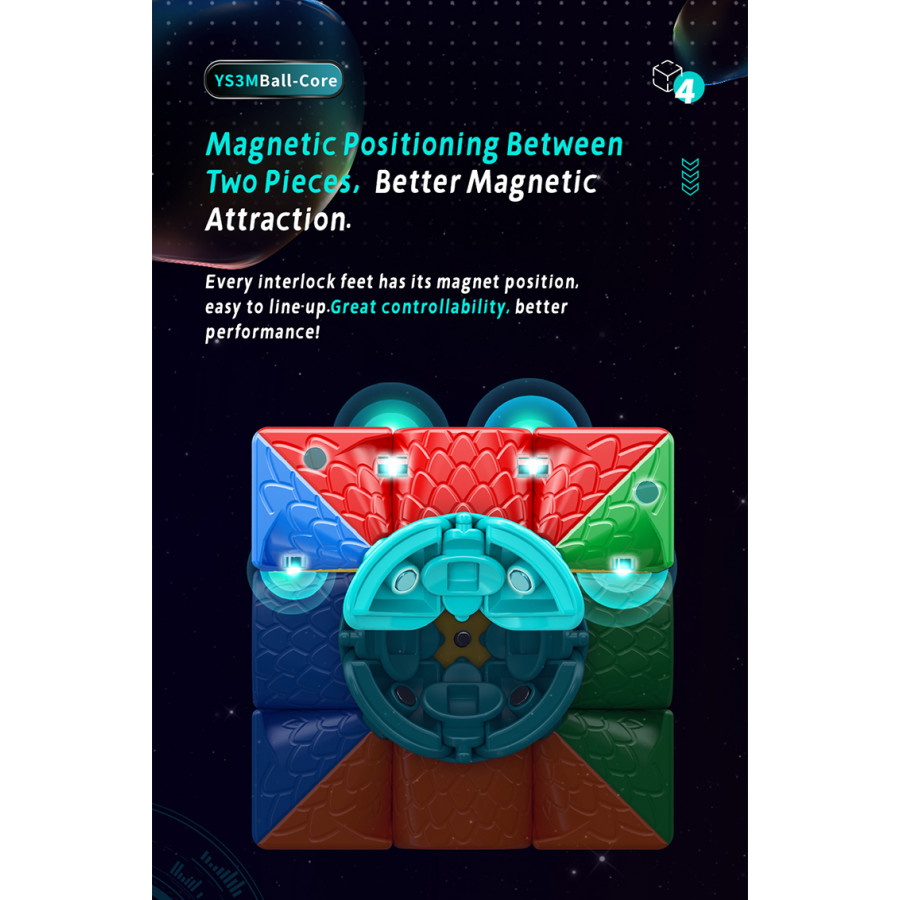 MoYu HuaMeng YS3M 3x3 Ball-Core MagLev UV