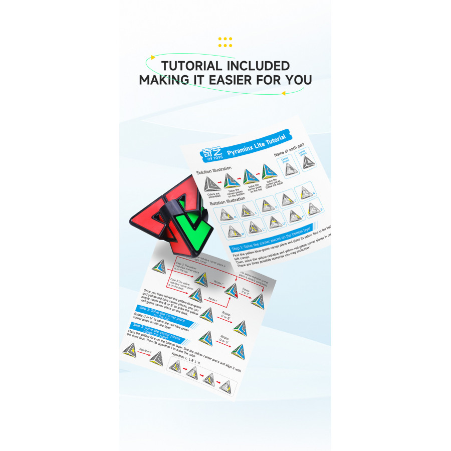 QiYi Pyraminx Lite Stickerless noir