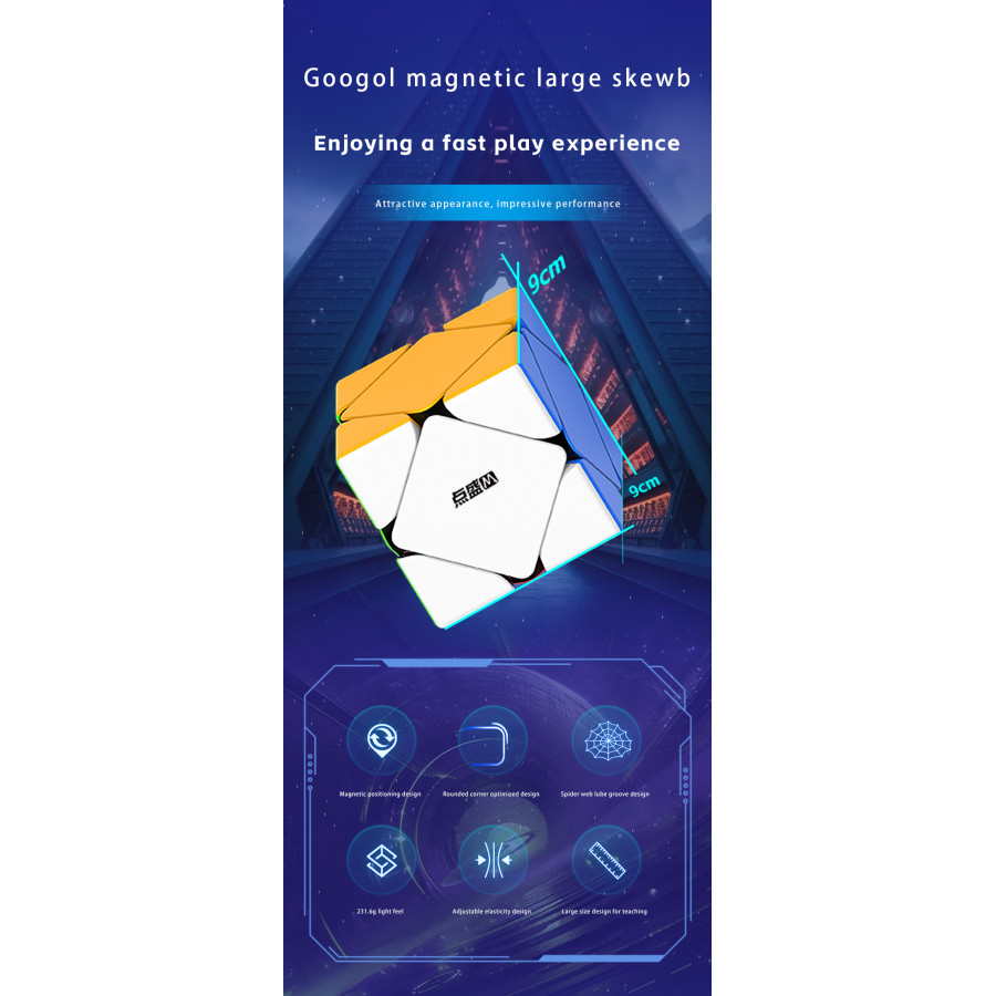 Googol Magnetic Skewb - 9cm