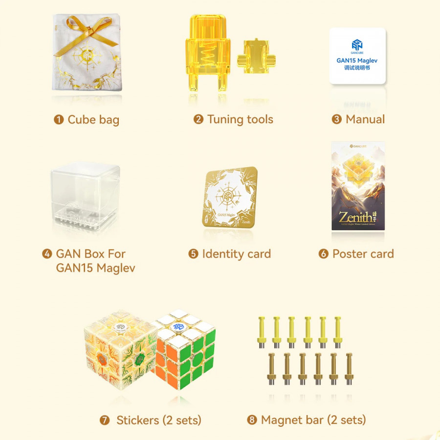 Gan 15 MagLev UV Zenith 3x3 (Edition Limitée)