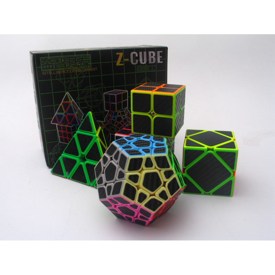 Zcube caja de 5 cubos efecto Carbono