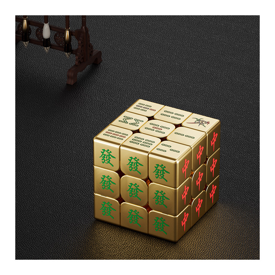 Golden Mahjong Cube magnetic