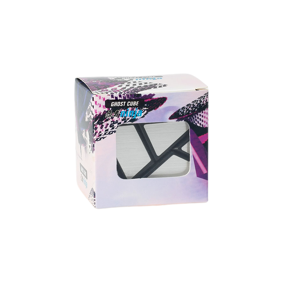 Ghost Cube 3x3 noir stickers argent