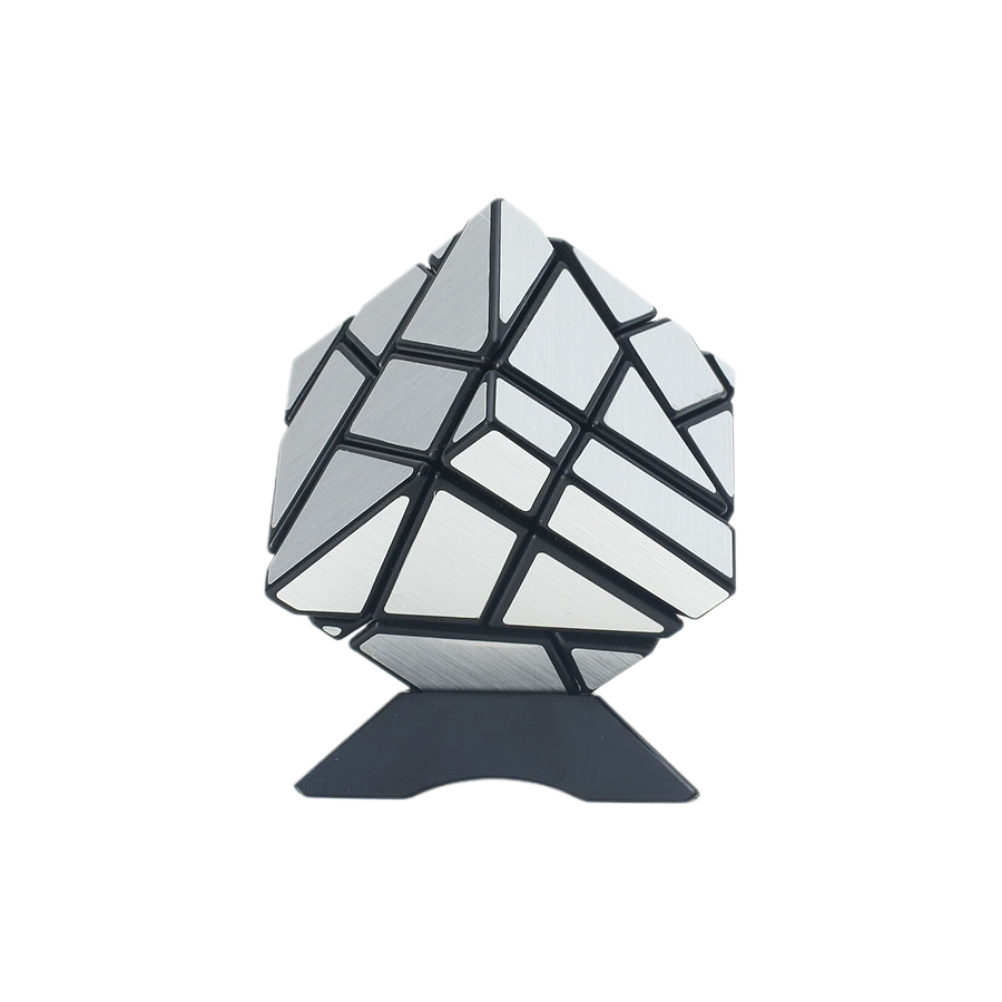 Ghost Cubo 3x3 pegatinas negras plateadaso