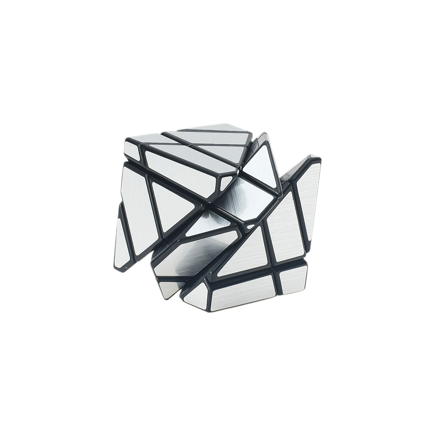 Ghost Cubo 3x3 pegatinas negras plateadaso